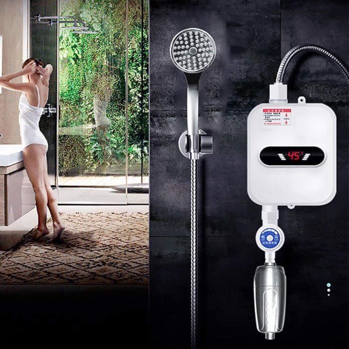 3500w Robinet Chaud Instantan Mini Chauffe Eau Thermostat Chauffage Douche Tap Lectrique Sans ...