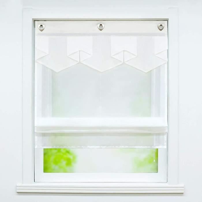 Store enrouleur Bateau Transparent avec Crochet en U L-H 100x140cm ...