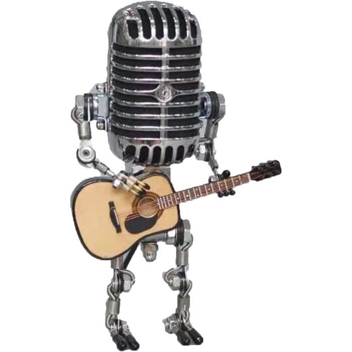 Vintage Microphone Robot Desk Lamp - Metal Microphone Robot Lamp With ...