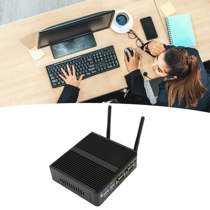 ROM Mini Pc Industriel Ventilateur Fanless J4125 8G Ddr4 Dual Lan 4K 10 ...
