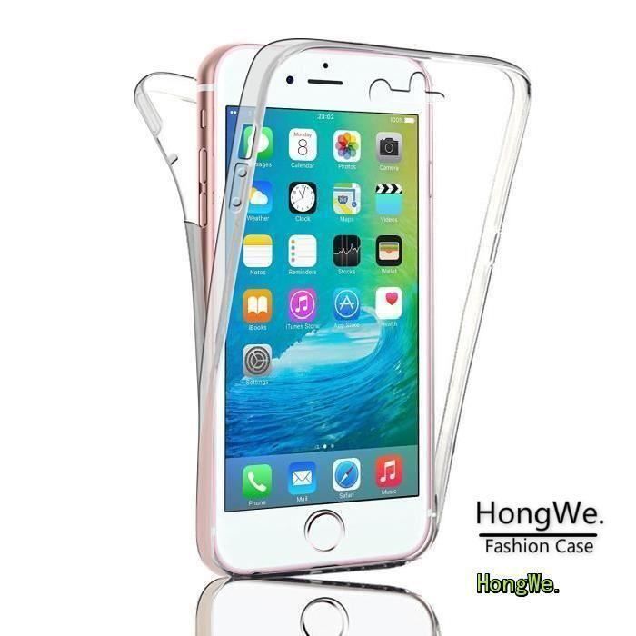 RongLe Coque Silicone Gel Integrale Iphone 7 (4,7") Transparent 360 ...