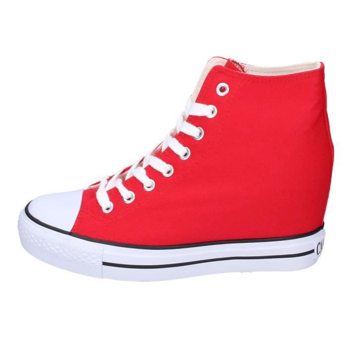 CAFè NOIR Baskets Femme Rouge Textile BE991 Rouge - Cdiscount Chaussures