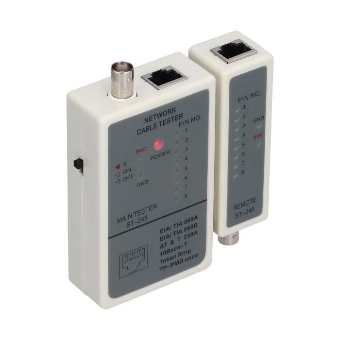 Qiilu Testeur de câble RJ45 248 testeur de câble balayage automatique ...