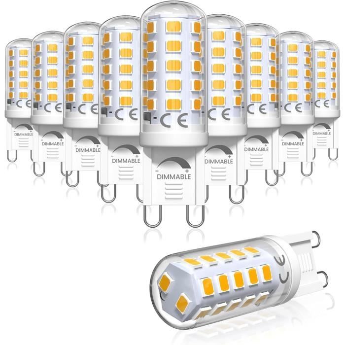 Ampoule Led G9 Dimmable Blanc Chaud 2700K, 4W Equivalent Lampe Halogène 40W G 9, Petite Ampoule ...