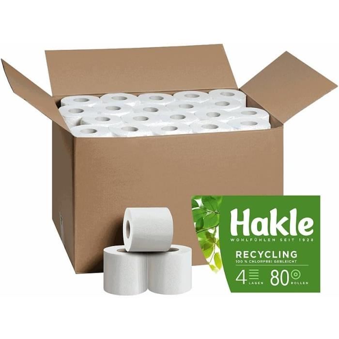 Hakle Recycling Big Pack (80 x 130 feuilles), papier toilette doux et ...