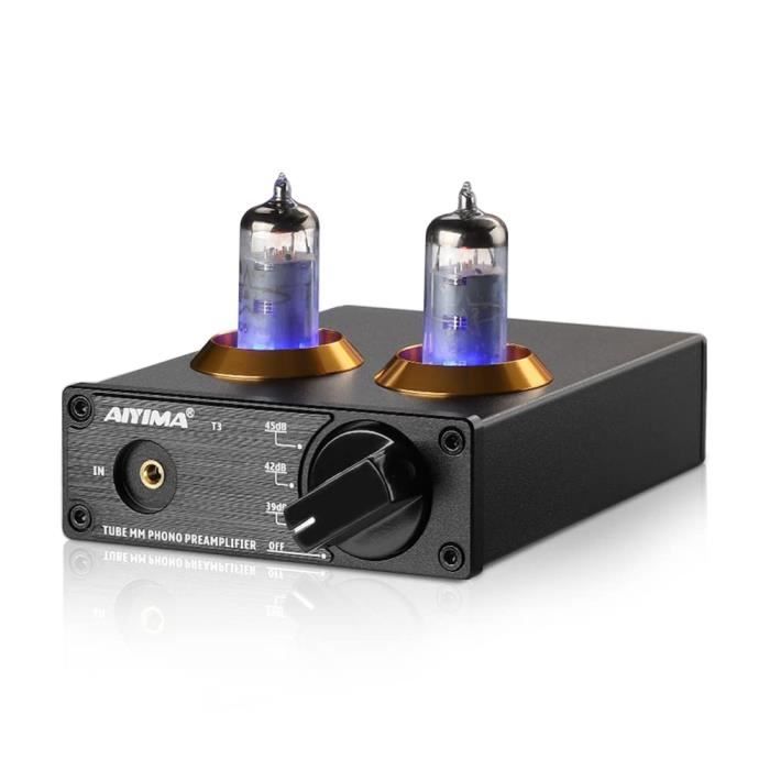 AIYIMA T3 Tube MM préamplificateur Phono préampli HiFi avec Gain ...