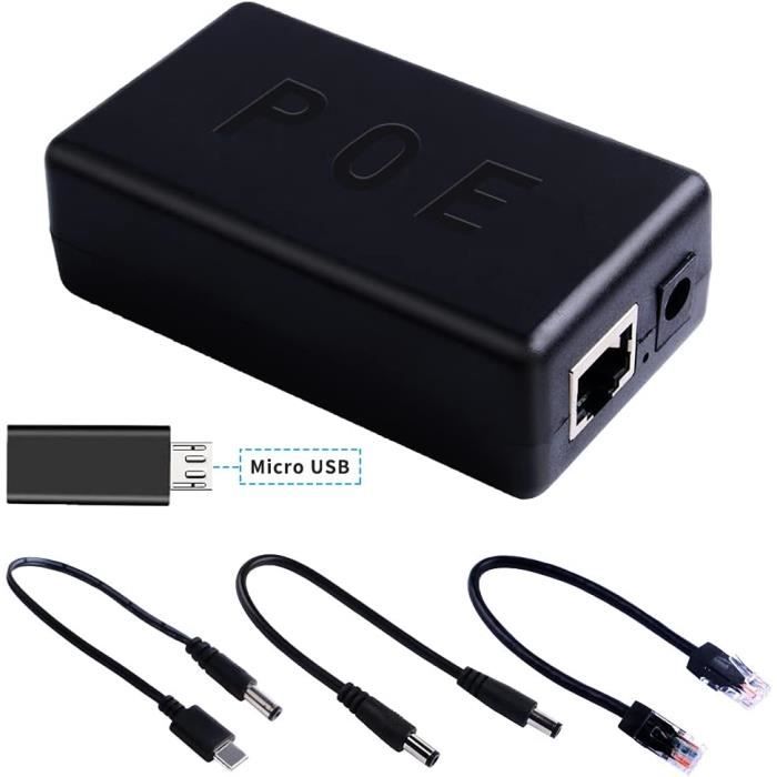 GeeekPi Gigabit USB-C Splitter PoE 48V à 5V IEEE802.3af Power Over ...