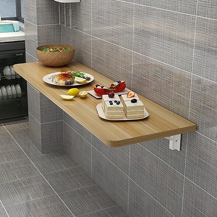 Table Murale Rabattable,Table Pliante Murale,Folding Table De Cuisine ...