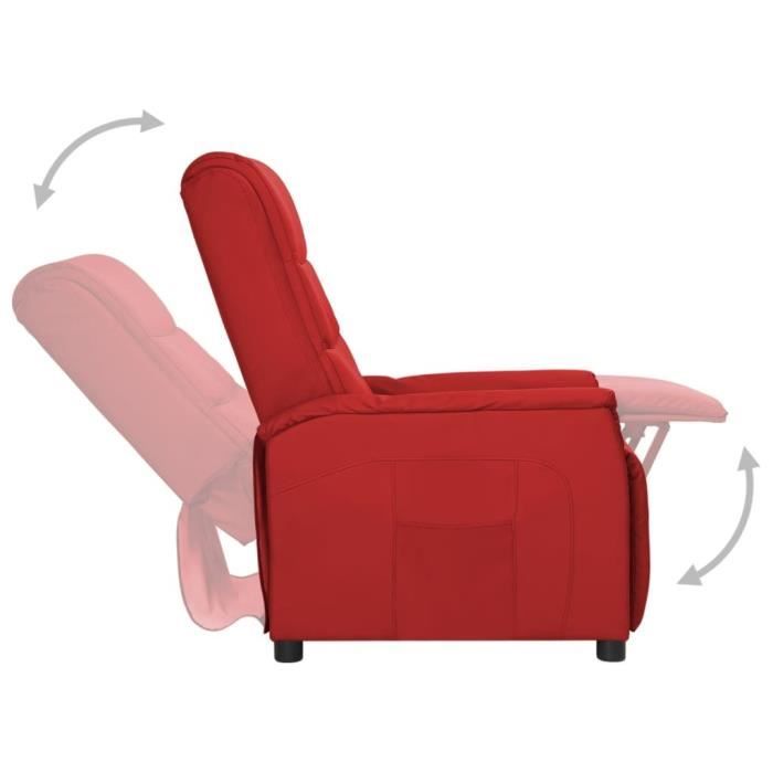 Fauteuil releveur inclinable Bordeaux Similicuir 3093323 - Cdiscount Maison