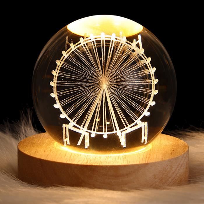 Light D Rgb Light Veilleuse boule de cristal plonger oyante veilleuse ...
