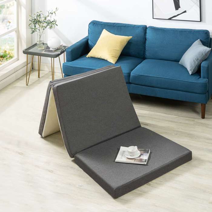 Lit d'appoint pliable 60x190 cm - Matelas pliant 1 place - Matelas ...