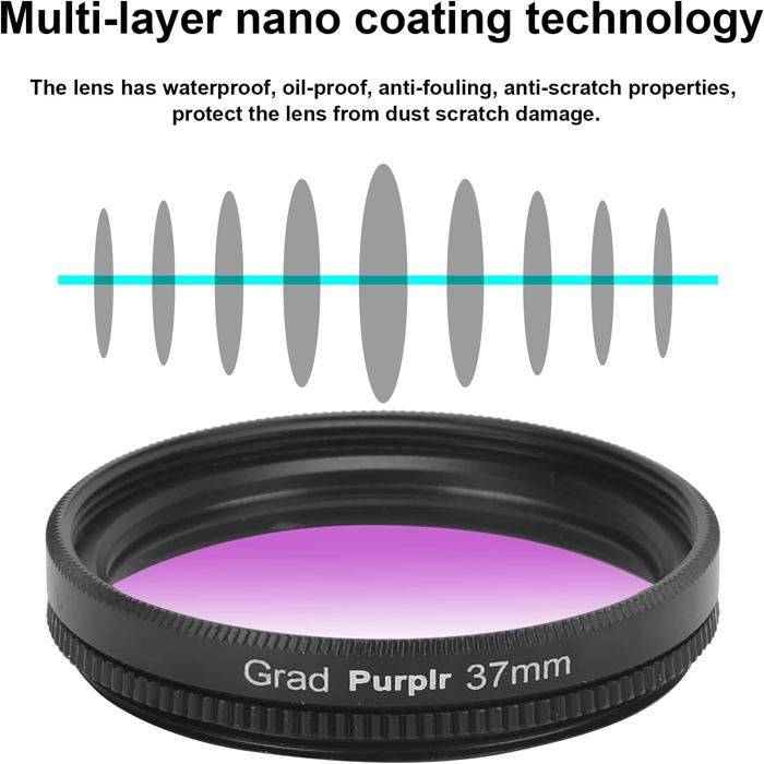 Filtre D'objectif Filtre de Gradient de 37mm Revêtement Multicouche ...