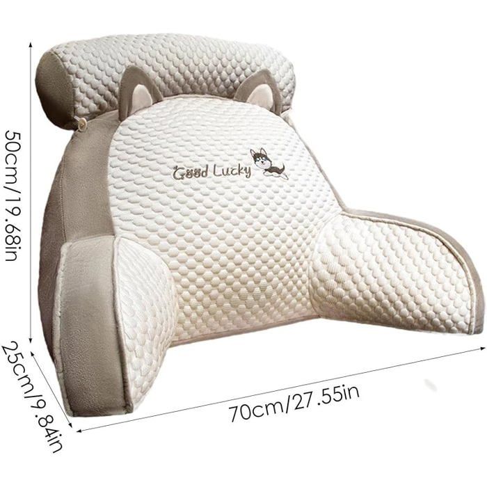 Oreiller de lecture 50x25x70 cm - Rose - Soutien dorsal optimal COUSSIN ...