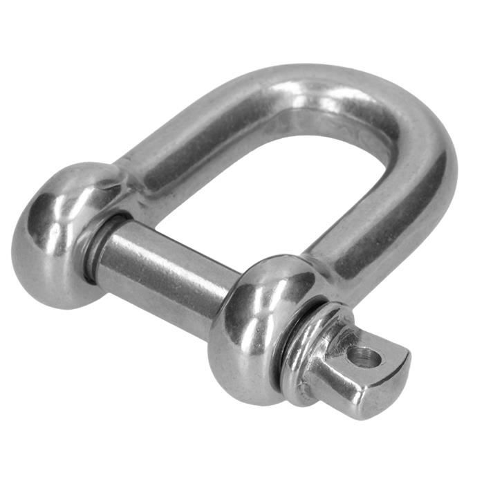 Qiilu Manille en forme de D D Ring Anchor Manille 304 Acier Inoxydable ...