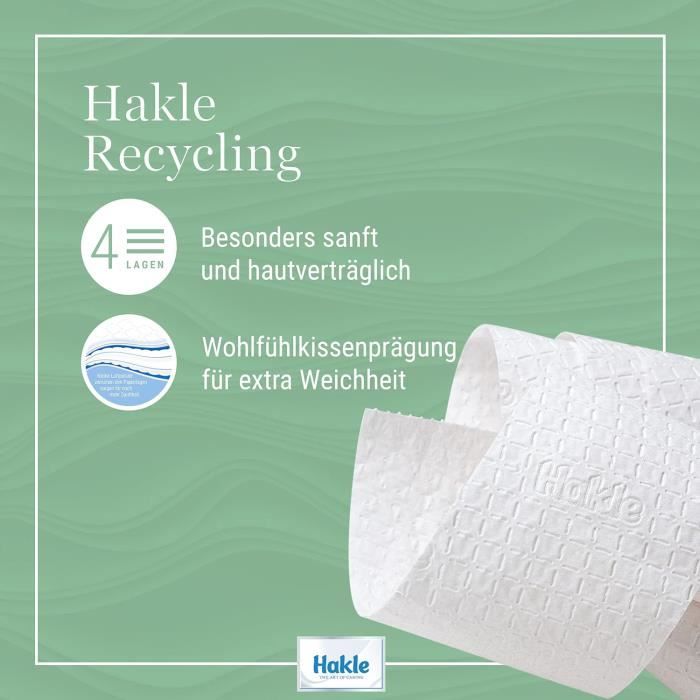 Hakle Recycling Big Pack (80 x 130 feuilles), papier toilette doux et ...