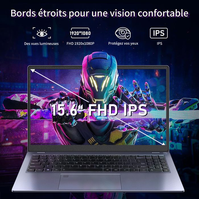 PC Portable Gaming-Ryzen 7 6800H (Jusqu'à 4,75 Hz)-DDR5-16Go RAM-512Go ...
