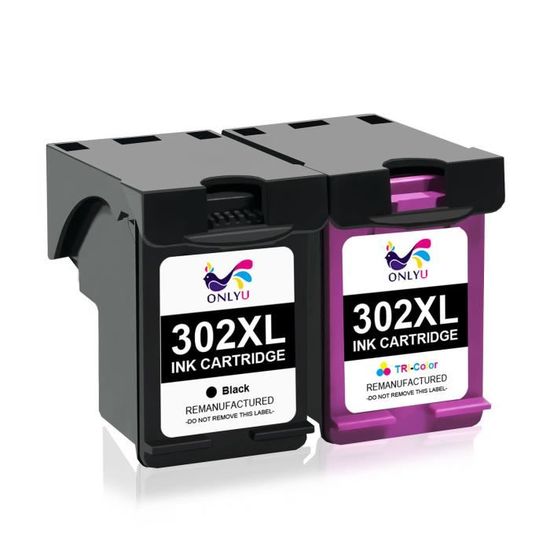 ONLYU 2 Cartouches d'encre Compatible pour HP 302 302XL HP DeskJet 3639 ...