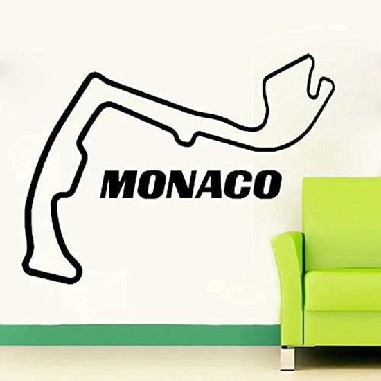 Monaco Circuit Stickers Muraux Art Stickers Français Racing Décoration ...