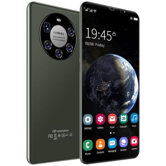 Téléphone intelligent - M40pro - Gris - Double SIM - Écran de chute 5,72 po - Double caméra ...