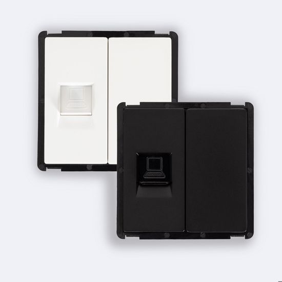 Prise Internet RJ45 CAT 6 + Capot Fermé Modern Blanc - Cdiscount Bricolage