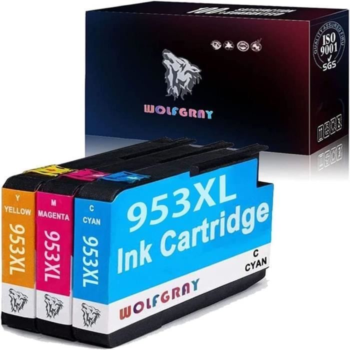 Color 953XL Cartouche d'encre remanufacturée pour HP 953 XL 953XL pour ...