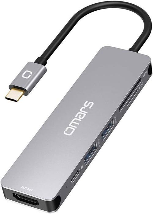 Hub USB C 6 en 1 Power Delivery 100 W USB C vers HDMI 4K Adaptateur, SD ...
