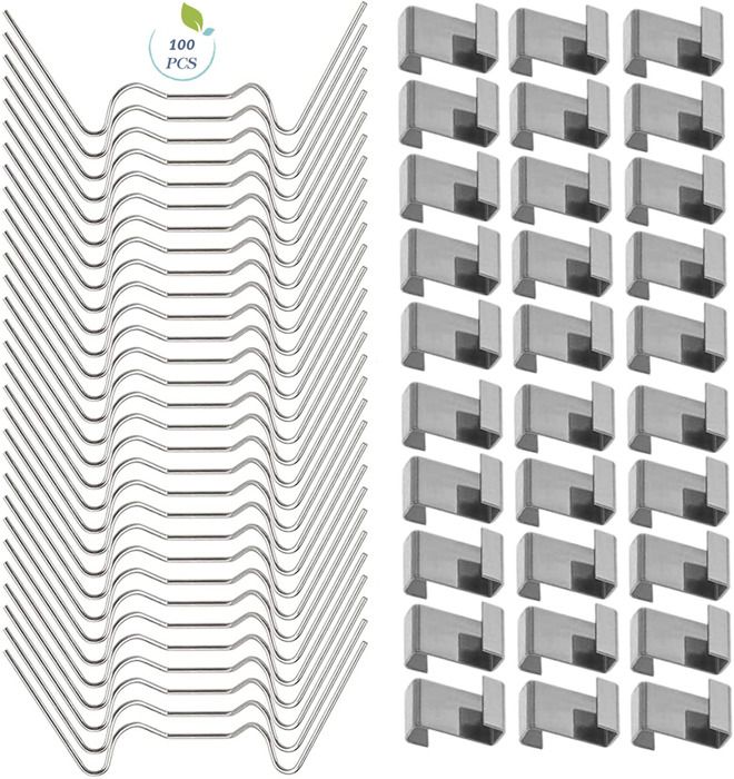 100 Clips de Serre en Acier Inoxydable, Accessoire pour Serre (50 Clips ...