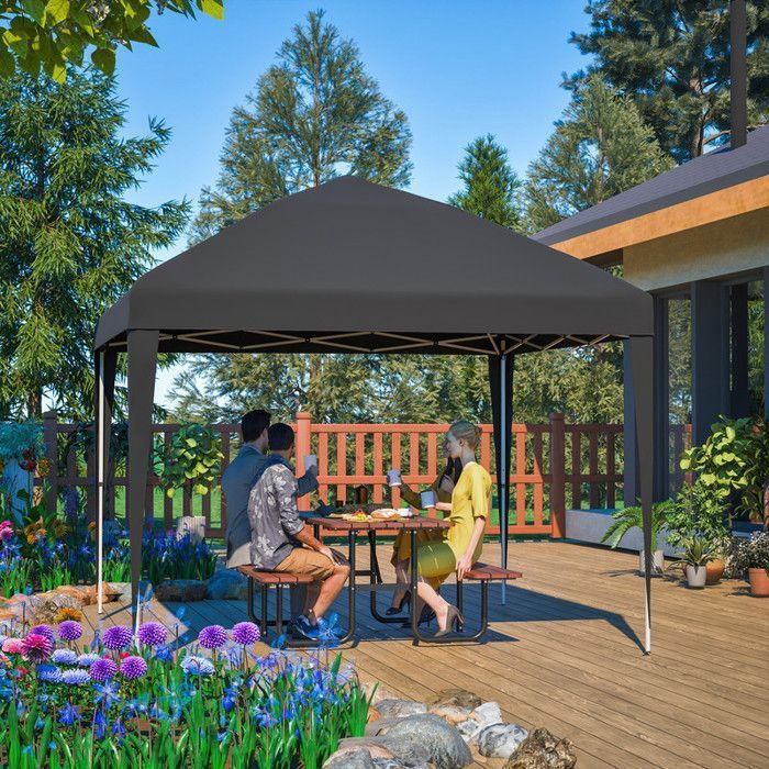 Tonnelle jardin pliable 3×3 m THANADDO Nior barnum robuste sans parois ...