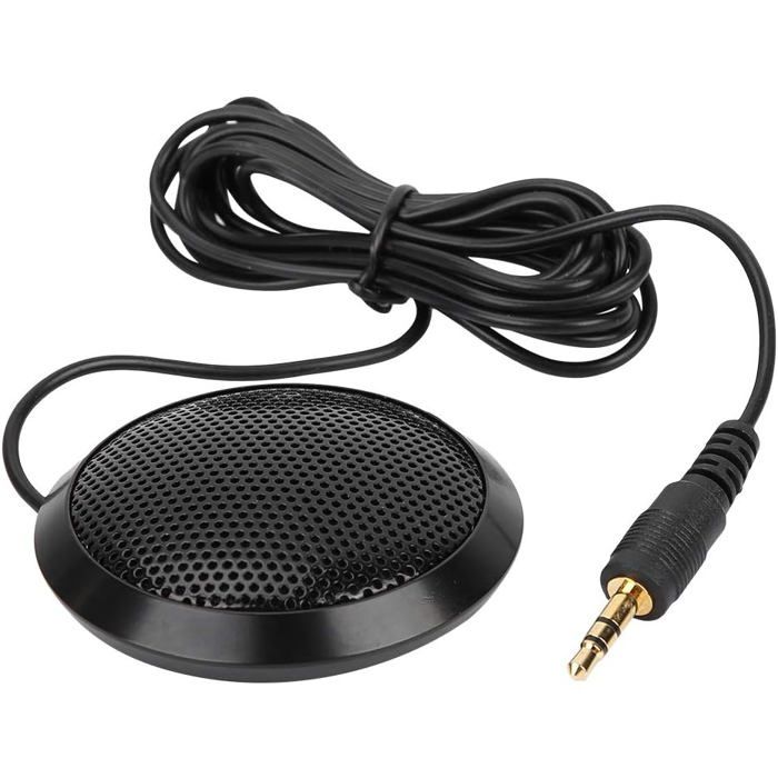 Microphone, microphone omnidirectionnel, microphone à condensateur 3,5 ...