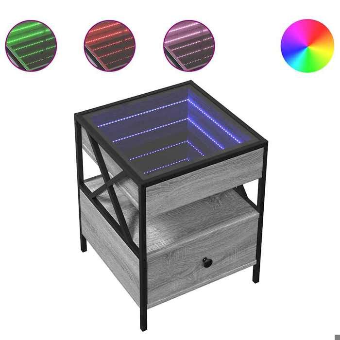 JILL'S - (1 PC) Table basse - VIDAXL - table d'extrémité - avec LED ...
