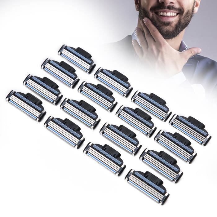 16 pièces lame de rasoir manuel professionnel barbier barbe lames de ...