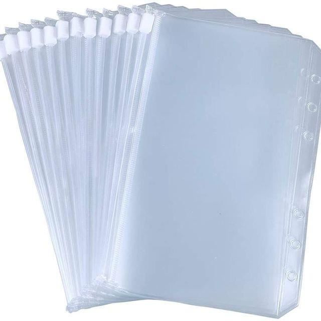 Format A5 - Paquet de 10 - Pochettes de rangement à 6 trous pour sacs à ...