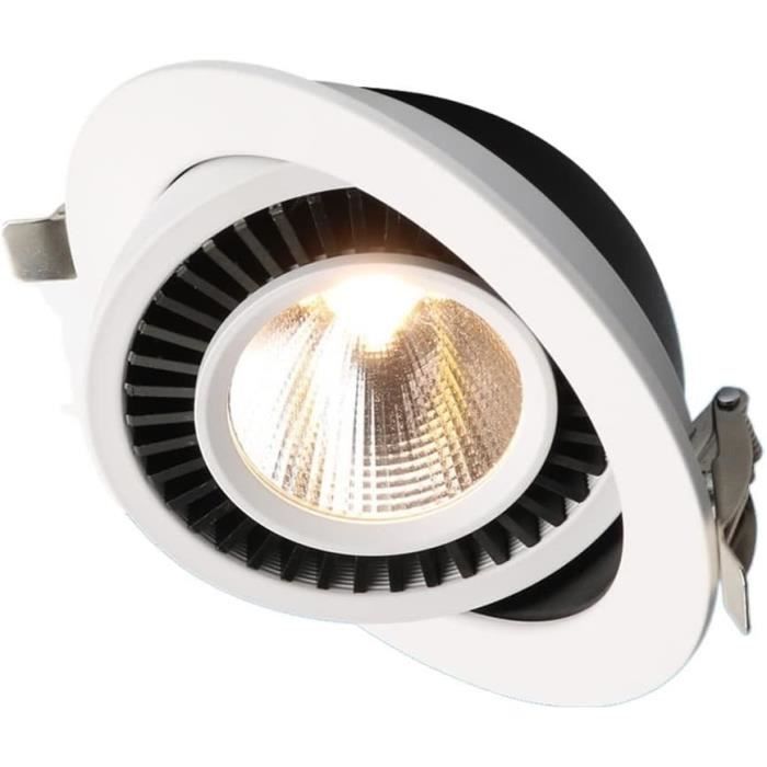15W Rotatif Led Spotlight Downlight De Plafond Encastré, 3000K White ...