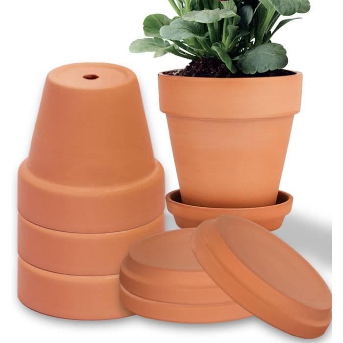 6 inch Terra Cotta Pots avec Soucoupe en céramique Argile, Pot de ...