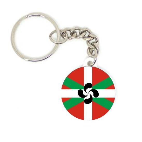 Porte clé badge drapeau pays basque croix le lauburu personnalisé fait ...