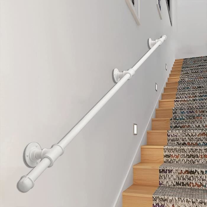 Main Courante Blanche pour escaliers, kit Complet de Garde-Corps d ...