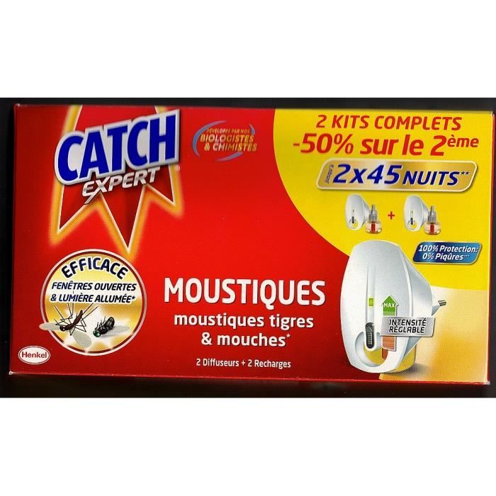 Lot CATCH expert Diffuseur Électrique Anti Mouches Moustiques 2 prise ...