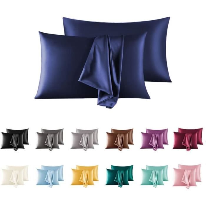 Lot De 2 Taies D'Oreiller En Satin Pour Les Cheveux Et La Peau ...
