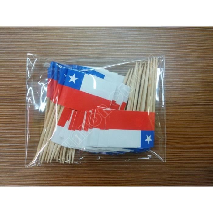 Decoration De Table - Centre De Table Mini 50Pcs Chile Toothpick Flag ...