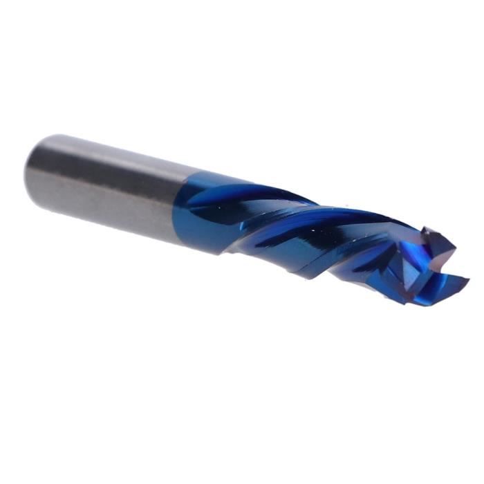 Fdit outil de fraisage en métal Fraise CNC Spiral Router Bit 3 Flûte ...