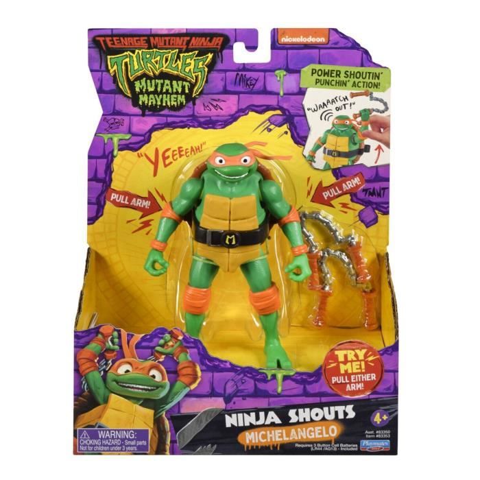 Jouet - PLAYMATES TOYS - Michelangelo - Power Sounds - 14cm - Mutant ...