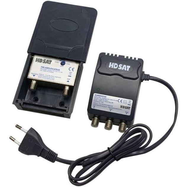 Kit Preamplificateur De Mat 5G Tnt Uhf + Alim 12V 2 Sorties - Gain 38Db ...