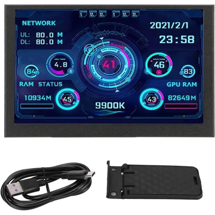 Mini Écran Ips Usb 5 Pouces, Pc Cpu Gpu Ram Moniteur De Données Usb ...