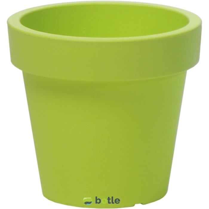 Pot de fleur en plastique vert anis 13,5 x 12 cm[H2748] - Cdiscount Jardin