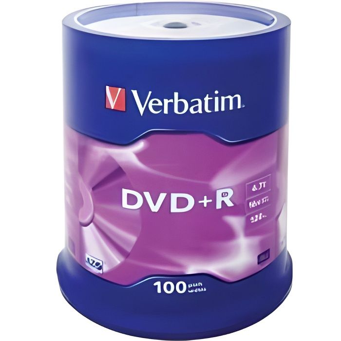 Verbatim Spindle de 100 DVD+R 4,7 Go 16x - surf… - Cdiscount Informatique