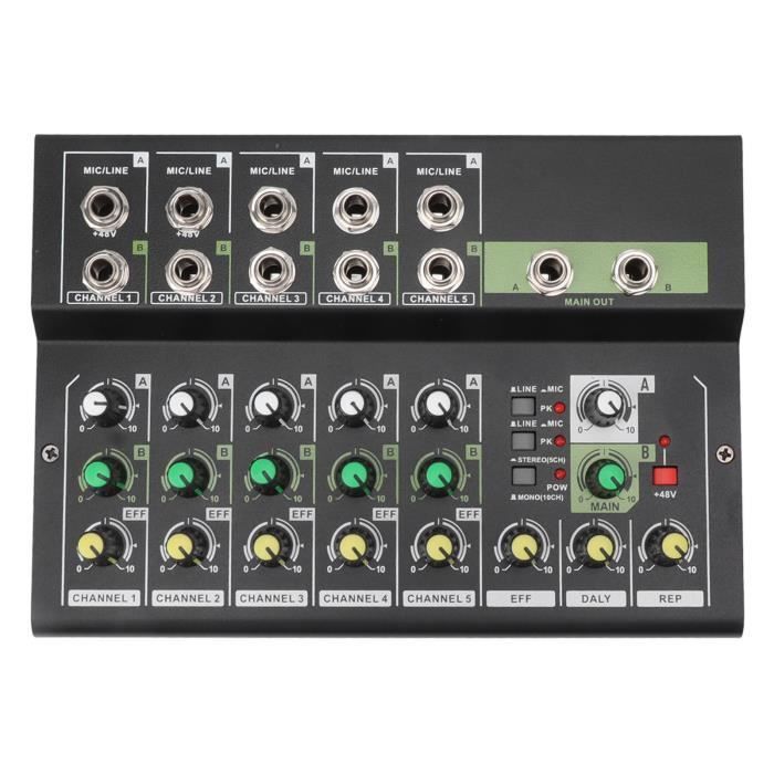VGEBY mélangeur de studio VGEBY Mélangeur d'effets Table de Mixage ...