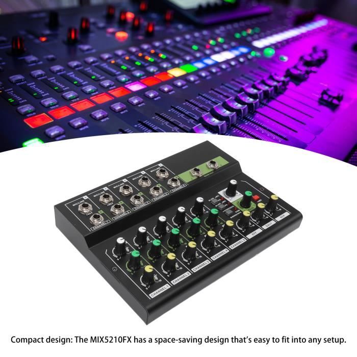 VGEBY mélangeur de studio VGEBY Mélangeur d'effets Table de Mixage ...