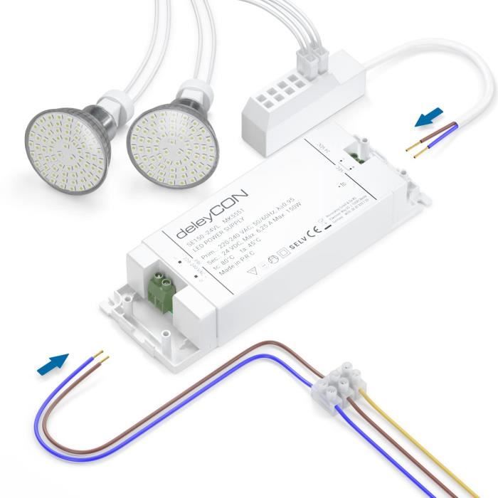 24 V Transformateur LED Transfo Bloc d'Alimentation 0-150 W 200-240 V à ...