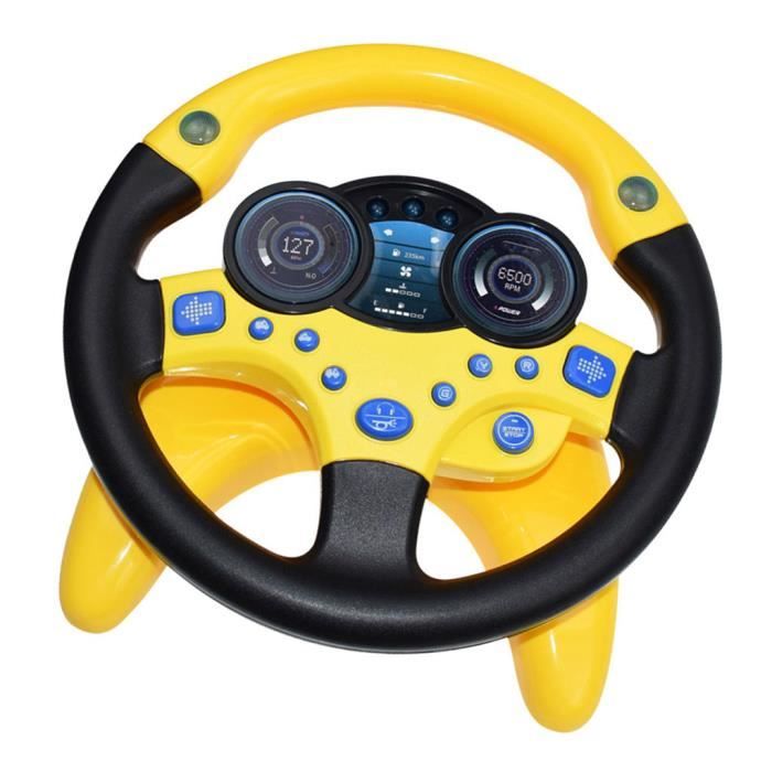 Volant Simulé Pour Enfants Copilot Avec Jeux De Rôle Jaune - Cdiscount ...