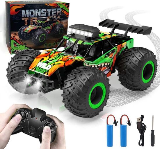 Voiture Télécommandée,1/20 Voiture Radiocommandée Tout Terrain 20Km/H Avec 2 Batteries, 2.4Ghz ...